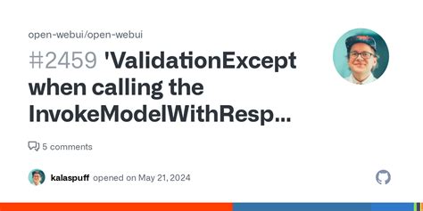 Validationexception When Calling The Invokemodelwithresponsestream