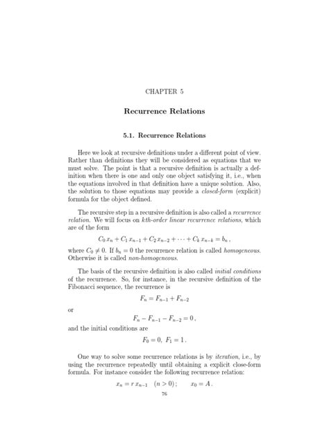 dm recurrences pdf pdf recurrence relation algorithms