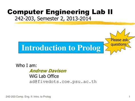 PPT Computer Engineering Lab II PowerPoint Presentation Free Download ID 2510704
