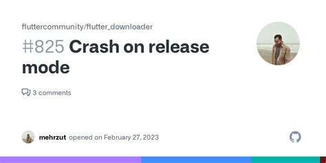 crash on release mode · issue 825 · fluttercommunity flutter