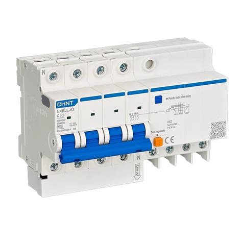 Chint Residual Current Operated Circuit Breaker With Over Current Protection Rcbo Nxble 63 3p