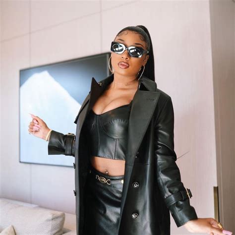 Megan Thee Stallion Fashion Girl Leather Skirt