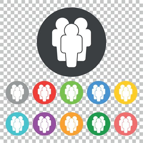 Ilustración De Personas Icono Siluetas Plano Vector 26161262 Vector