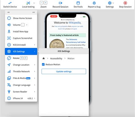 Access Accessibility Settings On Browserstack Real Ios Devices Using