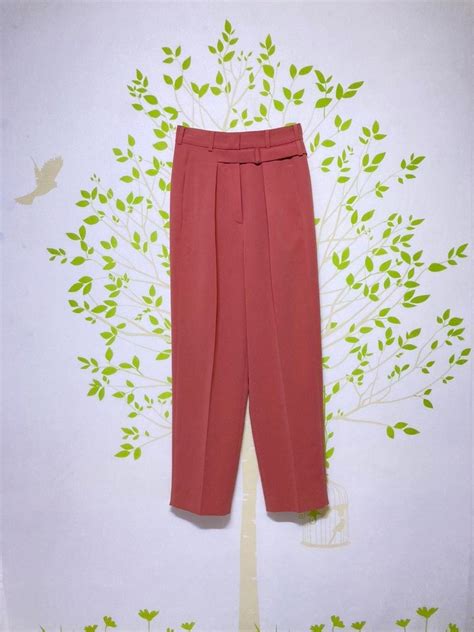 미샤 벨티드 여성 핀턱 와이드 팬츠 55~66 헬로마켓