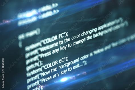 Program Code On A Dark Background Stock Illustration Adobe Stock
