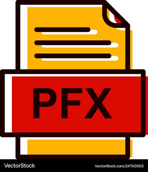 Pfx File Document Icon Royalty Free Vector Image