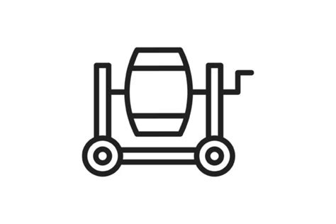 Concrete Mixer Line Icon Graphic By Iconbunny · Creative Fabrica