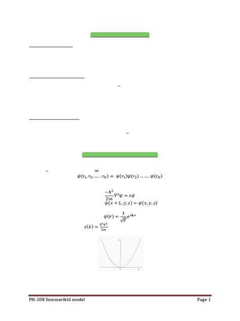 Lecture 4 Sommerfeld Model Pdf