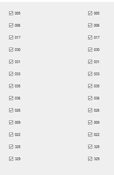 c detect if any checkbox is unchecked to update a list of checkboxes