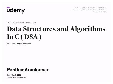 Completed Data Structures And Algorithms Course By Udemy Arun Pentkar