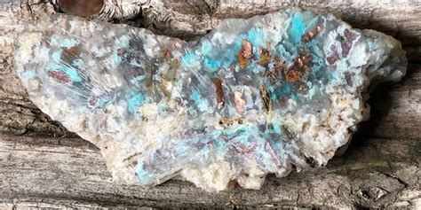 Gem Silica With Native Dendrite Copper Slab Etsy