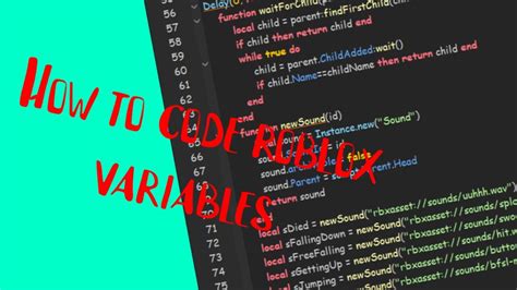 how to use variables roblox how to script youtube