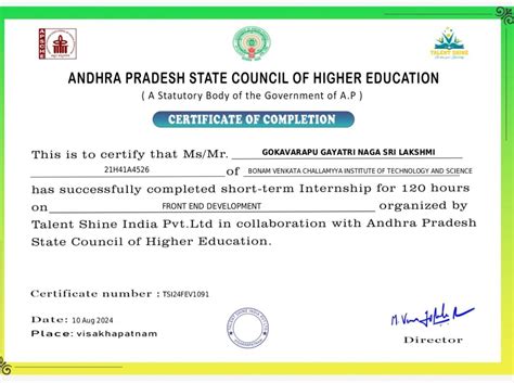 Talentshine Frontenddevelopment Internship Gokavarapu Gayatri Naga