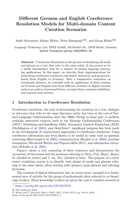 pdf different german and english coreference resolution models for