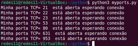 Python Mostrar Portas TCP Abertas