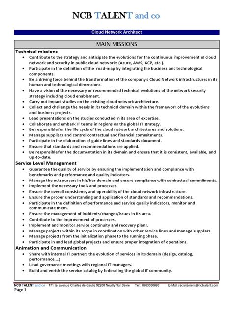 Cloud Network Architect 1 Pdf Cloud Computing Microsoft Azure