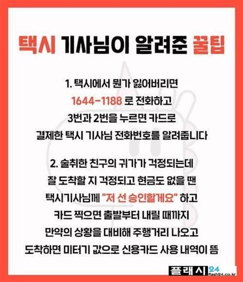 택시로 술취한 친구 귀가시킬때 팁 유용한 정보 모바일 C