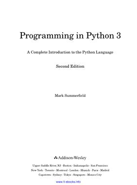 Programming In Python Nd Edition A Complete Introduction To The Python Language Book Free