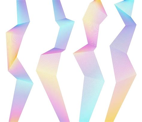 Premium Vector Design Element Curved Sharp Corners Wave Many Lines