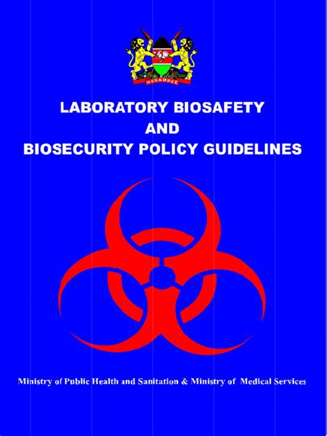 Kenya Biosafety Guidelines Pdf Laboratories Occupational Safety And Health