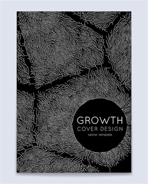 Premium Vector Cover With Vector Generative Branch Growth Pattern Lichen Like Organic