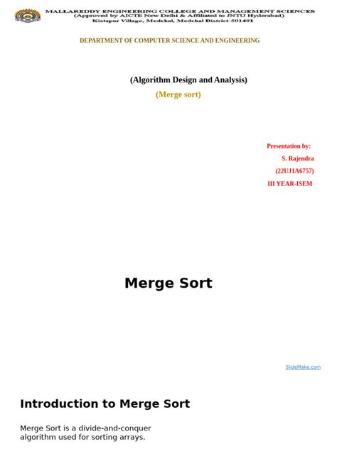 Merge Sort Pdf