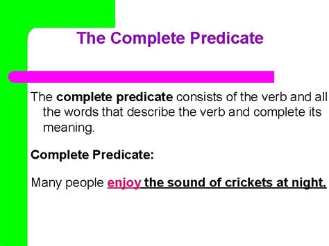 Subjects Predicates Simple Complete And Compound Every Complete