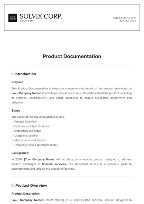 Free Product Feature Requirements Document Template To Edit Online