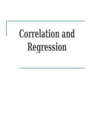 Understanding Correlation and Regression: Exploring the | Course Hero