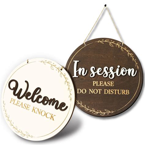 Woodamore In Session Door Sign For Therapists Please Do Not Disturb Sign For