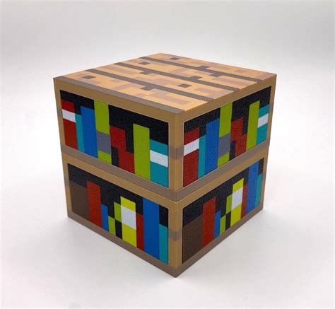 Bookshelf Block Minecraft Inspired 3d Print Etsy