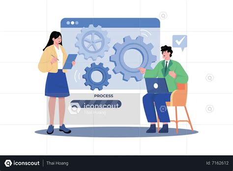 Best Operations Manager Streamlining Business Processes Illustration Download In Png And Vector Format