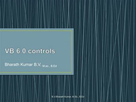 Toolbox And Its Properties In The Visual Basic Ppt