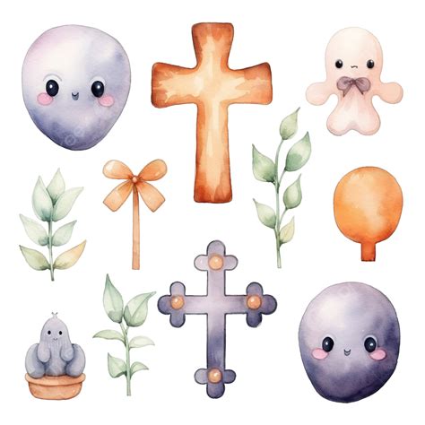 귀여운 십자가 할로윈 수채화 클립 아트 십자가 할로윈 수채화 Png 일러스트 및 이미지 에 대한 무료 다운로드 Pngtree