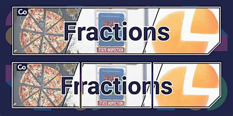 Fractions Display Banner Lenseignant A Fait Twinkl