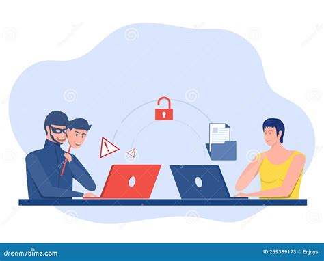 Criminal Hacker Holding Friends Mask For Hacking On Notebook Laptop