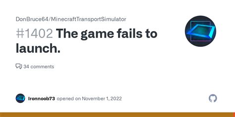 The Game Fails To Launch · Issue 1402 · Donbruce64