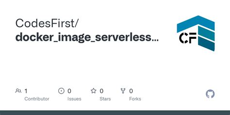 GitHub CodesFirst Docker Image Serverless Framework