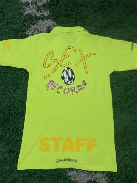 Chrome Hearts Chrome Hearts Sex Records Staff Polo T Shirt Small Grailed
