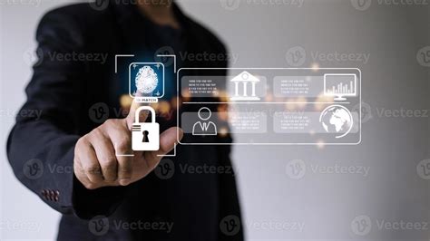 Concept Of Cyber Security Digital Technology Business People Use