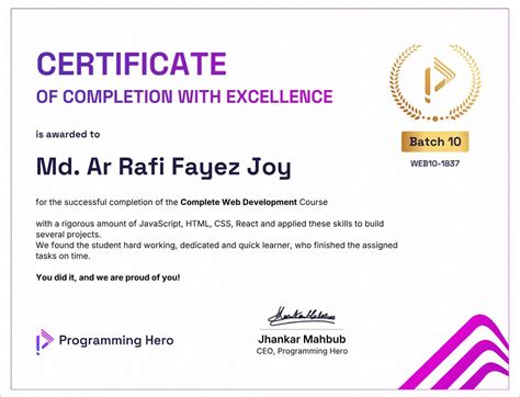 Webdevelopment Programminghero Reactjs Nodejs Mongodb Md Ar Rafi Fayez Joy