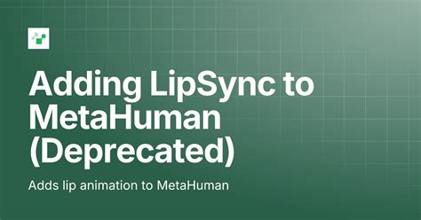 Adding Lipsync To Metahuman Deprecated Convai Documentation