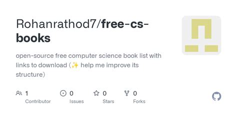 GitHub Rohanrathod7 Free Cs Books Open Source Free Computer Science Book List With Links To