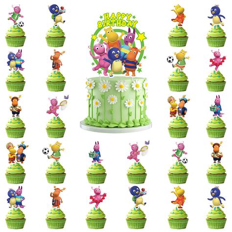 The Backyardigans Birthday Party Decorations 25pcs The Backyardigans Theme Cake Toppers And