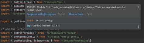 Webstorm Doesnt Recognize Imports Has No Exported Member · Issue 4381 · Firebasefirebase Js