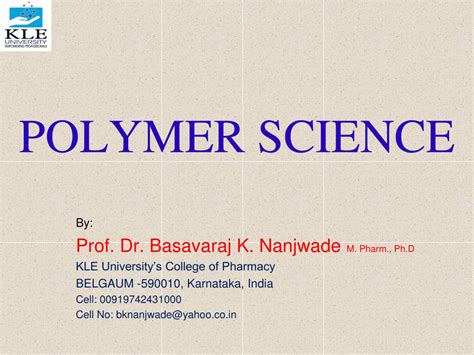 PPT POLYMER SCIENCE PowerPoint Presentation Free Download ID