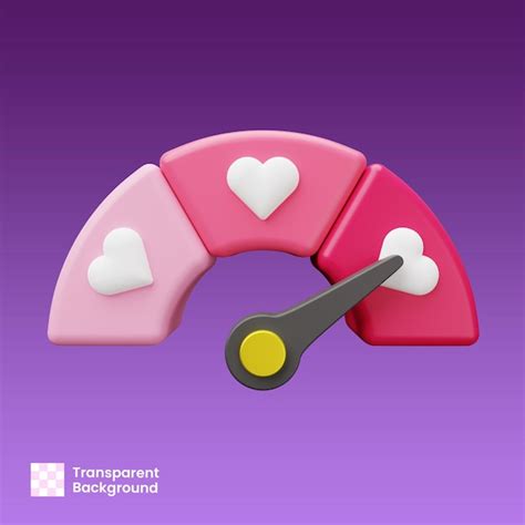 Premium Psd Love Meter Gauge 3d Illustration