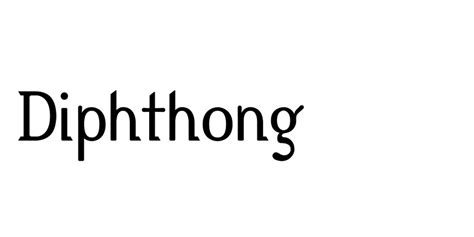 Diphthong In Use Fonts In Use