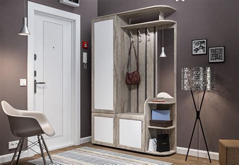 Купить Прихожая Наоми дуб риббек, белый в Мурманске.Прихожая Наоми дуб ...